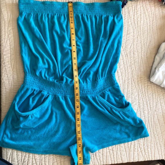 OP | Swim | Terrycloth Beach Swim Coverup Blue Or White Xl | Poshmark